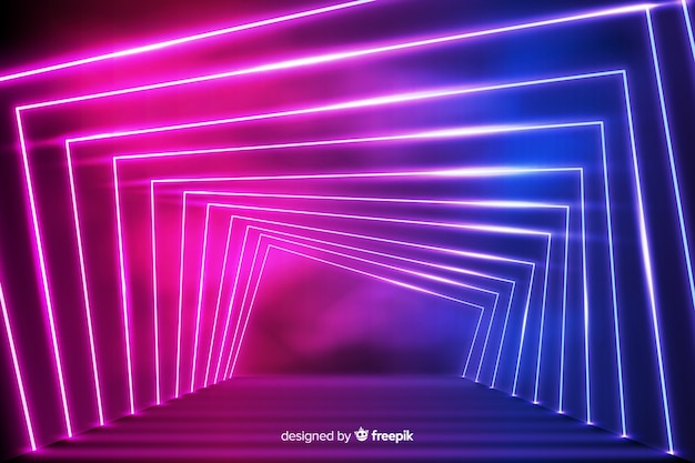 Świecące Geometryczne Neony Tło | Darmowy Wektor Świecące Geometryczne Neony Tło | Darmowy Wektor