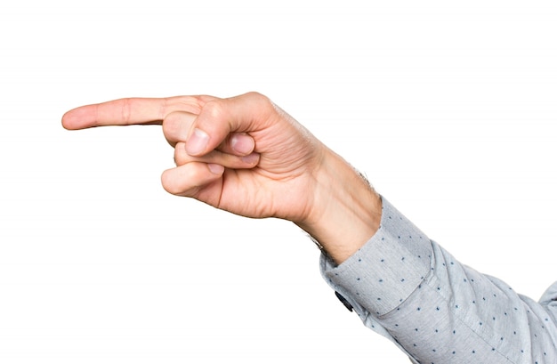 Mano del hombre que señala a la lateral | Foto Gratis Mano del hombre que señala a la lateral | Foto Gratis