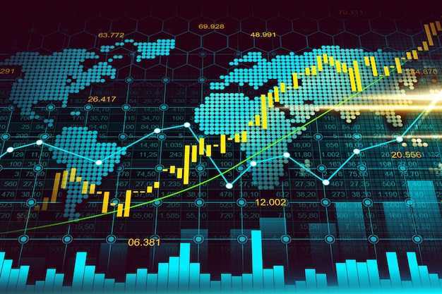 Mercado Bursátil O Forex Gráfico En Concepto Gráfico Foto Premium