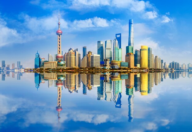 Shanghai agua moderno panorama hermoso frente al mar | Foto Gratis Shanghai agua moderno panorama hermoso frente al mar | Foto Gratis
