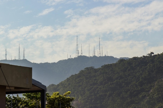Antenas De Comunicação No Morro Do Sumaré No Rio De Janeiro Brasil