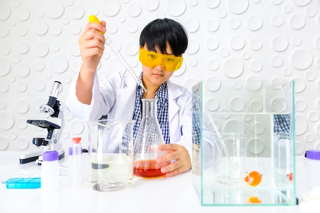 Os cientistas estão trabalhando em laboratório. jovem pesquisadora ... Os cientistas estão trabalhando em laboratório. jovem pesquisadora ...