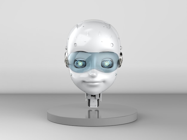Rendição 3d robô fofo ou robô de inteligência artificial com personagem ... Rendição 3d robô fofo ou robô de inteligência artificial com personagem ...