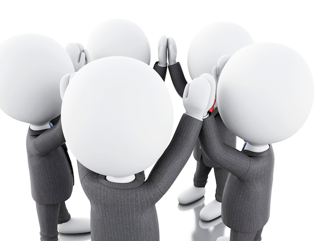 Premium Photo | 3d white business people. teamwork concept. Premium Photo | 3d white business people. teamwork concept.