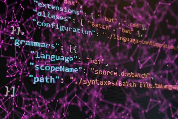 Premium Photo | Abstract computer script code. programming code screen ...