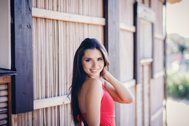 Premium Photo Beauty Woman In Red Bikini