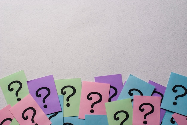 Premium Photo | Bottom border of colored question marks Premium Photo | Bottom border of colored question marks