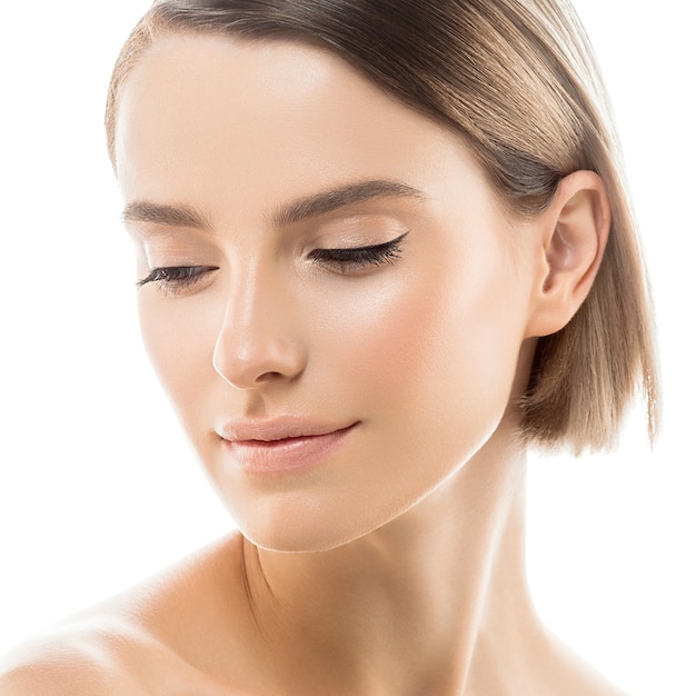 Premium Photo Clean Skin Woman Natural Makeup Beauty Healthyskin