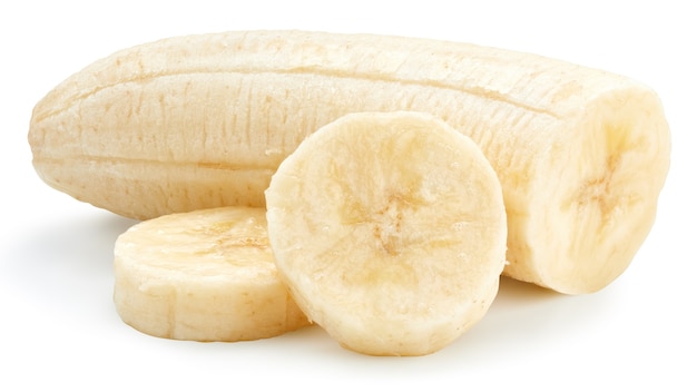 Premium Photo Close Up On Peeled Banana Fruit Isolated