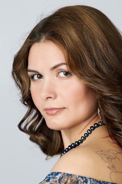 Premium Photo Close Up Portrait Of A Beautiful Woman