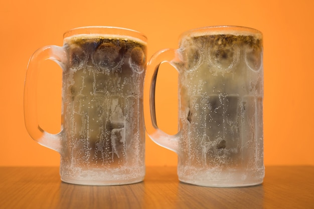 Premium Photo Closeup Frosty Classic Root Beer Glass With Condensation