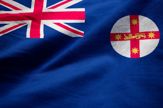 Premium Photo | Closeup of ruffled new south wales flag, new south ... Premium Photo | Closeup of ruffled new south wales flag, new south ...