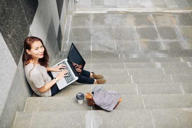 Premium Photo | Coding young woman Premium Photo | Coding young woman