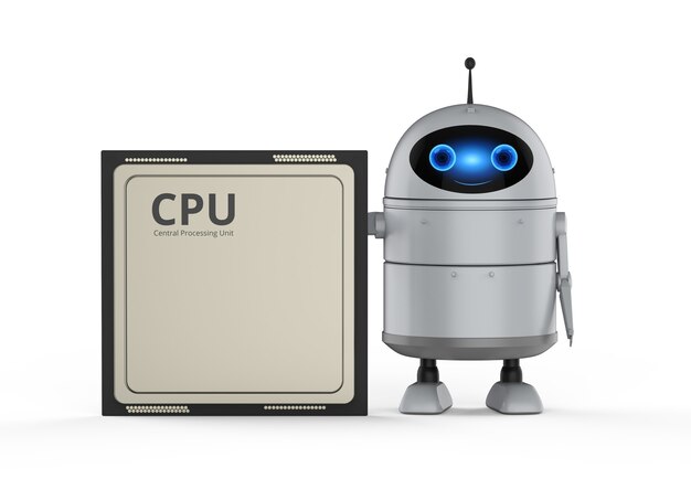 Premium Photo | Computer technology concept with 3d rendering android robot or artificial ...