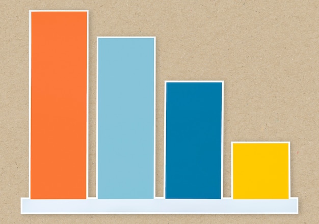 Decreasing bar graph icon isolated Photo | Free Download Decreasing bar graph icon isolated Photo | Free Download