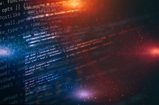 Premium Photo | Developer programming code. abstract computer script ...