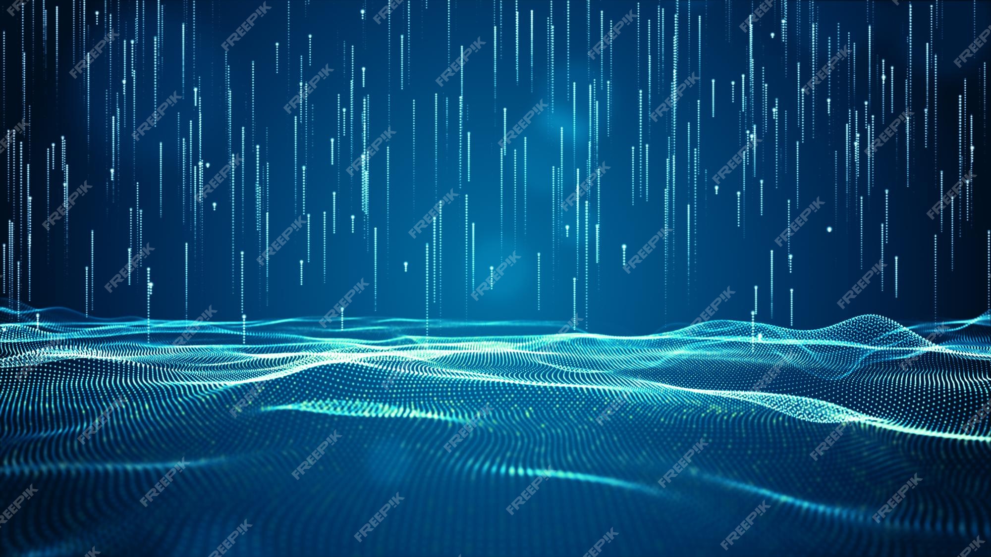 Premium Photo | Digital particle wave abstract background blue light ... Premium Photo | Digital particle wave abstract background blue light ...