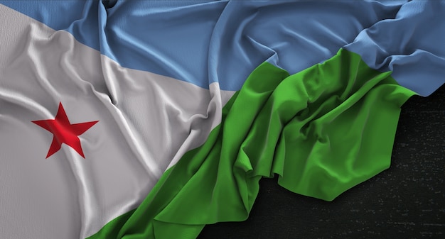 Free Photo | Djibouti flag wrinkled on dark background 3d render Free Photo | Djibouti flag wrinkled on dark background 3d render