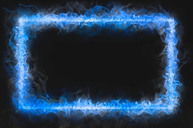 Free Photo | Flame frame, blue rectangle shape, realistic burning fire Free Photo | Flame frame, blue rectangle shape, realistic burning fire