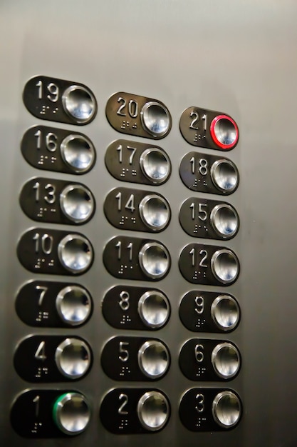 Premium Photo | Floor buttons in elevator with number 21 twenty-one ... Premium Photo | Floor buttons in elevator with number 21 twenty-one ...