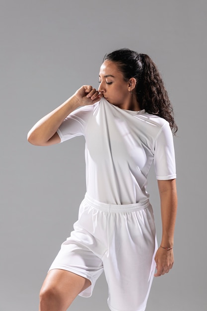 Free Photo | Front view fit woman in sportswear Free Photo | Front view fit woman in sportswear