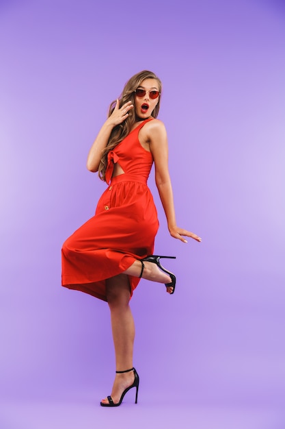 Premium Photo Full Length Portrait Of Fashion Brunette Woman Wearing
