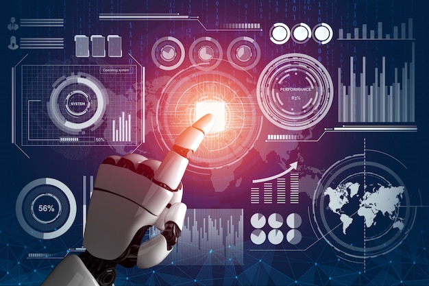 Premium Photo | Futuristic robot artificial intelligence concept Premium Photo | Futuristic robot artificial intelligence concept
