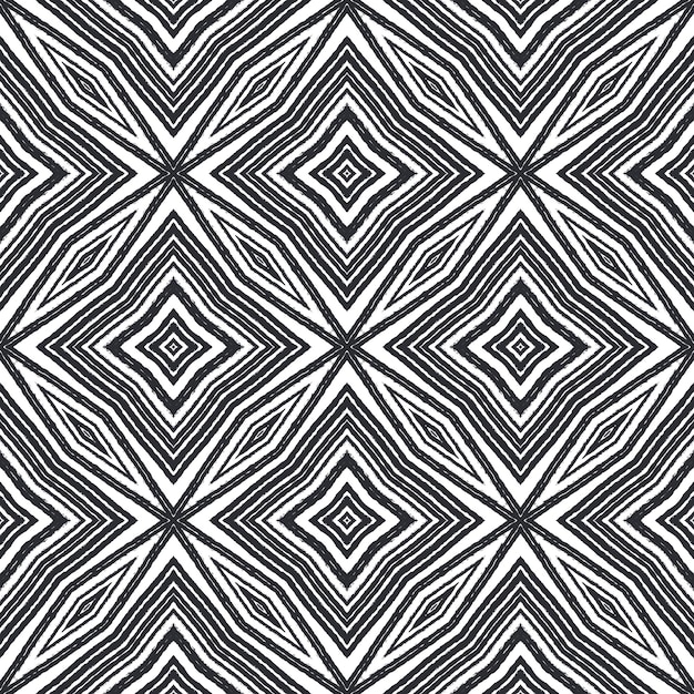 Premium Photo | Geometric Seamless Pattern. Black Symmetrical 