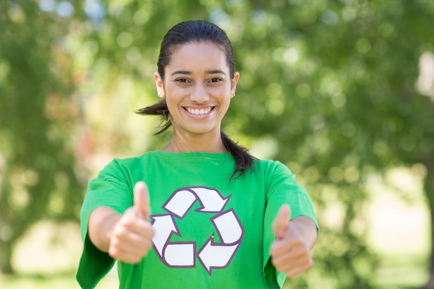 Premium Photo | Happy environmental activist in the park Premium Photo | Happy environmental activist in the park