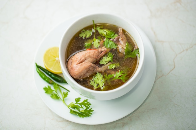 Premium Photo Hot Chicken Soup