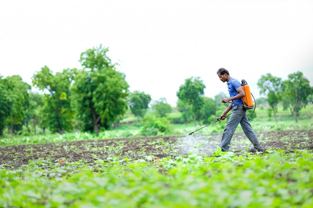 Premium Photo | Indian farmer spraying pesticide at field Premium Photo | Indian farmer spraying pesticide at field