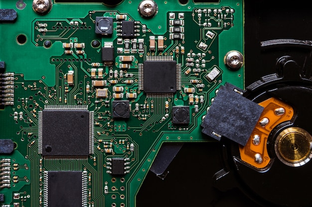 Premium Photo | Inside computer, hardware motherboard components and ... Premium Photo | Inside computer, hardware motherboard components and ...