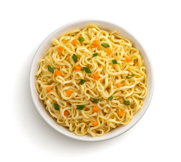Premium Photo Instant Noodles With Vegetables And Herbs In Bowl