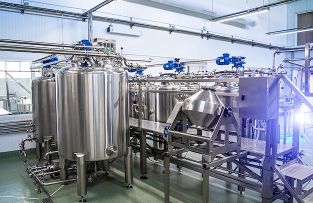 Premium Photo | Interior of dairy factory with fermentation tank ... Premium Photo | Interior of dairy factory with fermentation tank ...