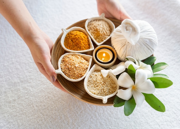 Premium Photo Massage Herbs
