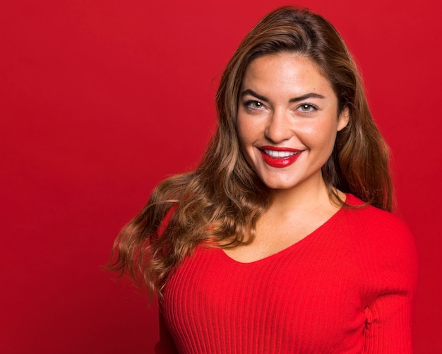 Free Photo | Medium shot smiley woman portrait Free Photo | Medium shot smiley woman portrait