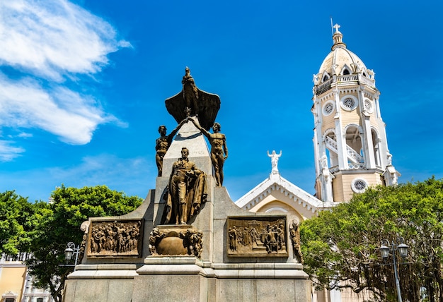Premium Photo | Monument to simon bolivar in the old town of panama ... Premium Photo | Monument to simon bolivar in the old town of panama ...