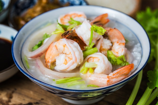 Premium Photo | Nutritious and delicious seafood porridge Premium Photo | Nutritious and delicious seafood porridge