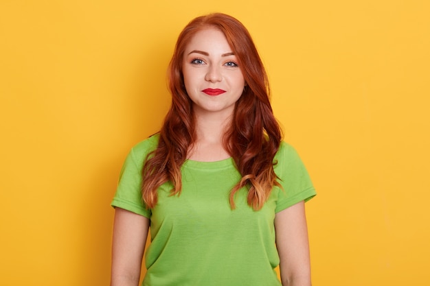 Free Photo Photo Of Fresh Beautiful Woman With Smile Wearing Green