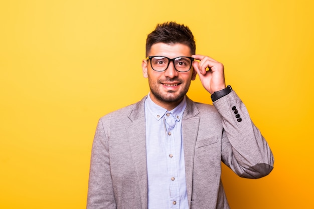 Premium Photo Portrait Of Bearded Man In Glasses With Serious