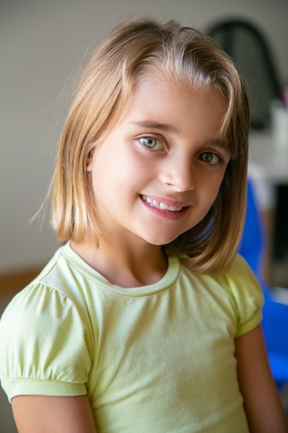 Free Photo | Portrait of caucasian little girl in yellow shirt Free Photo | Portrait of caucasian little girl in yellow shirt
