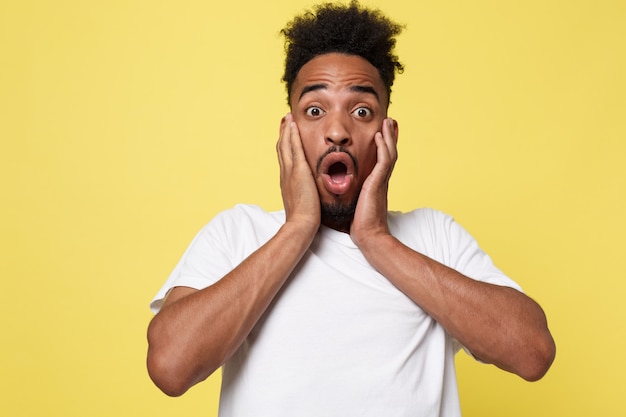 Premium Photo | Portrait of excited young african american man in shock ... Premium Photo | Portrait of excited young african american man in shock ...