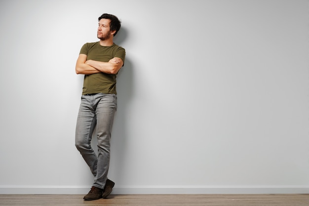 Premium Photo | Portrait of a young casual man standing isolated Premium Photo | Portrait of a young casual man standing isolated