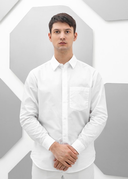 Premium Photo | Portrait young serious man Premium Photo | Portrait young serious man