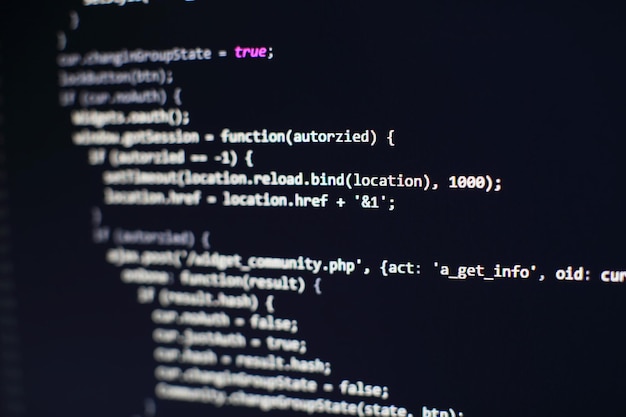 Premium Photo | Programming code on computer screen. software ...
