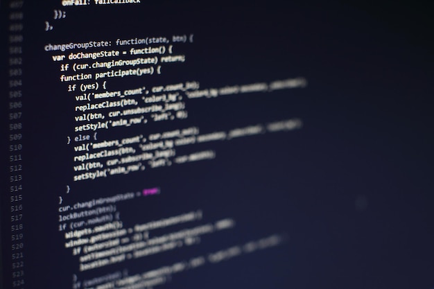 Premium Photo | Programming code on computer screen. software ...