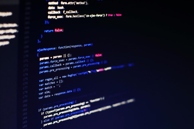 Premium Photo | Programming code on computer screen. software ...