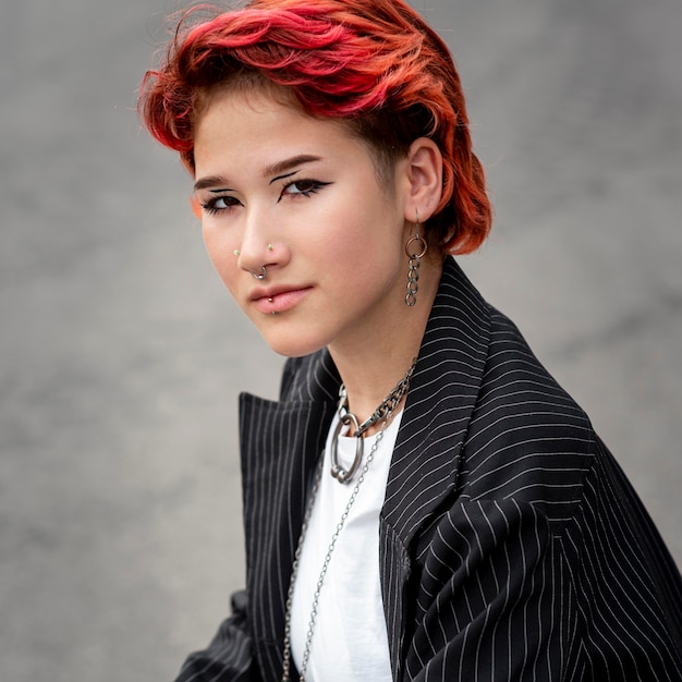 Free Photo | Redhead non binary person smiling Free Photo | Redhead non binary person smiling
