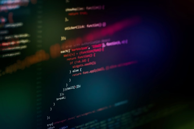 Premium Photo | Running computer data / www programming. coding script ...