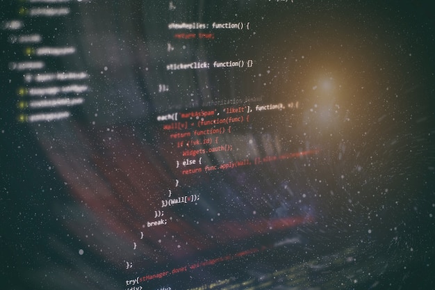 Premium Photo | Running computer data / www programming. coding script ...